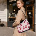 ALAZA Women Hobo Shoulder Handbag Boots Daisy Flower Print Tote Bag ...