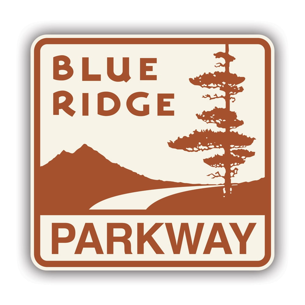 Vintage Blue Ridge Parkway Sticker Decal - Self Adhesive Vinyl ...