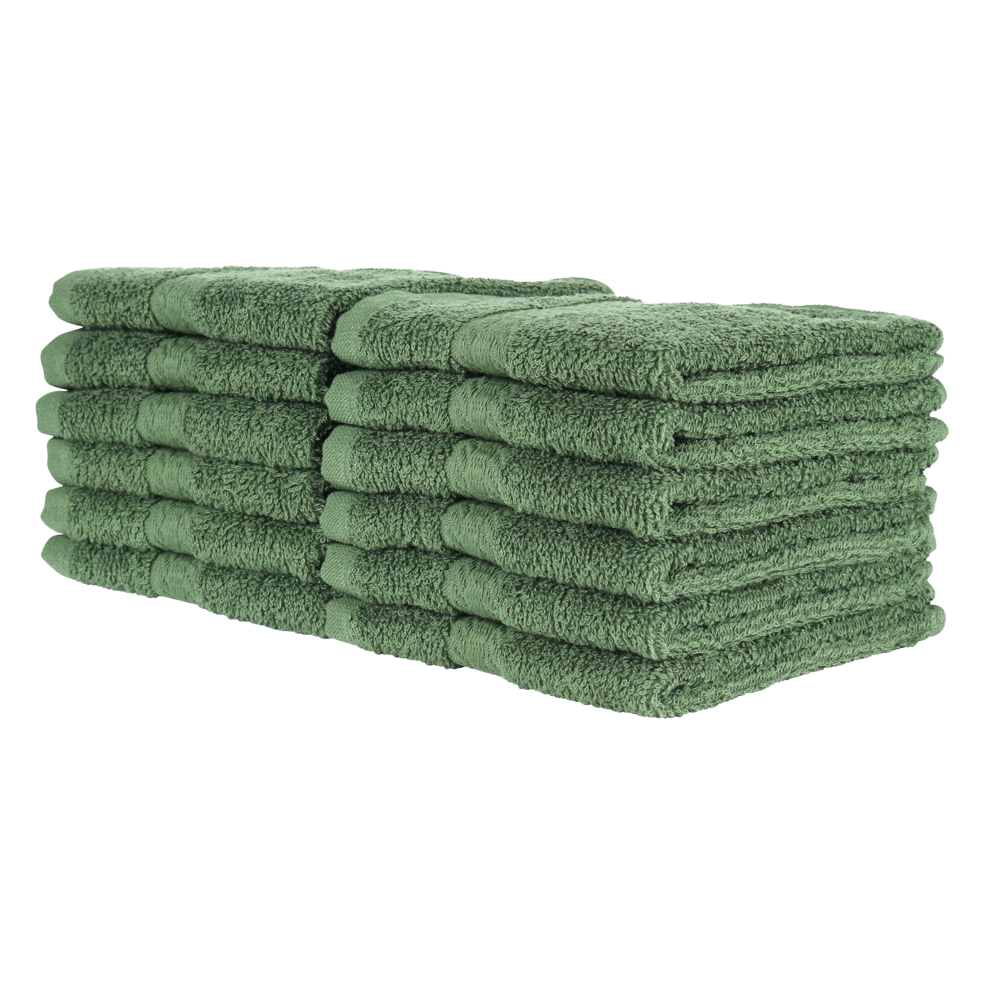 Arkwright 12 Pack of True Color Wash Cloths - 12 x 12 - 100% Ring Spun ...