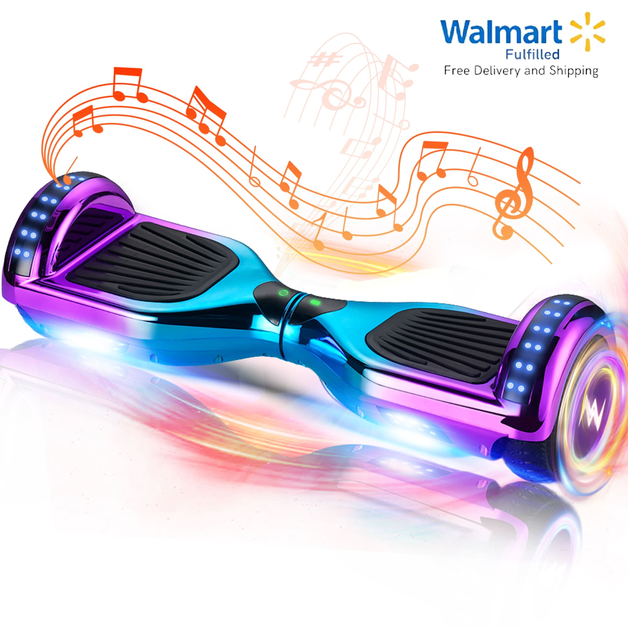 Click here for Weelmotion Chrome Rainbow Hoverboard With Music Sp... prices