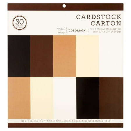 Colorbok Neutral Carton Cardstock Sheets, 30 Count - Walmart.com