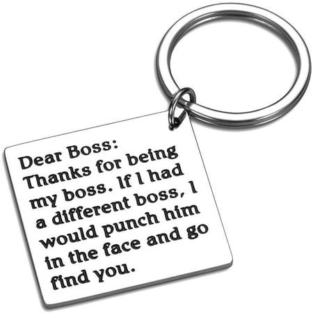 Boss Appreciation Keychain Funny Bosses Day Thank You Gift for Men ...