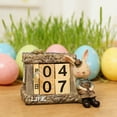 Linnome Easter Themed Tabletop Calendar Reusable Wooden Building Block ...