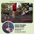 GroundSmart 40” x 24” Recycled Red Rubber Playground Swing Mat, Child ...
