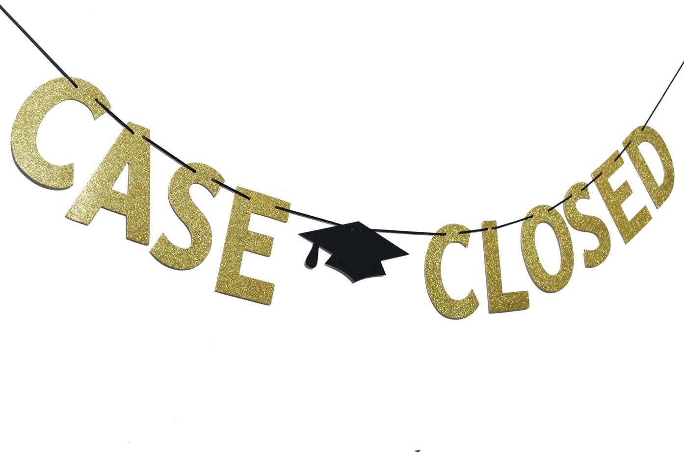 Case Closed Gold Glitter Banner, Class of 2021 Law School Graduation ...