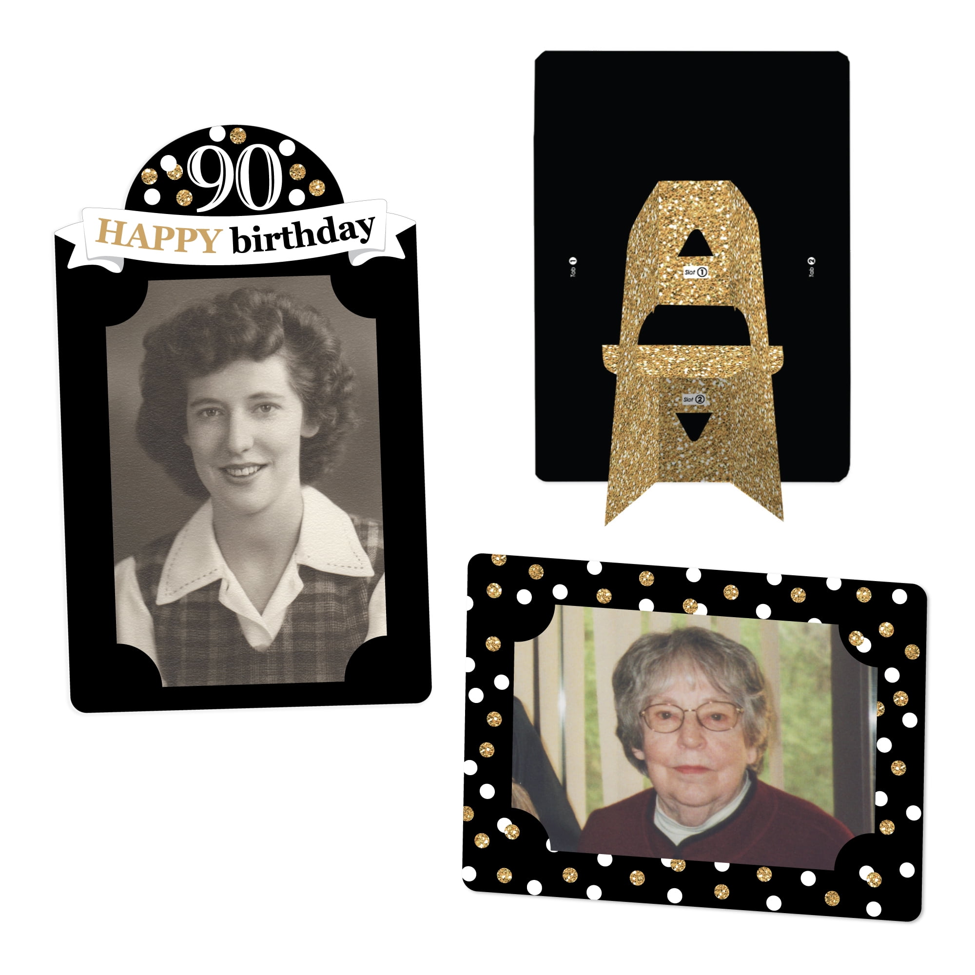Big Dot of Happiness Adult 90th Birthday - Gold - Birthday Party 4x6 ...