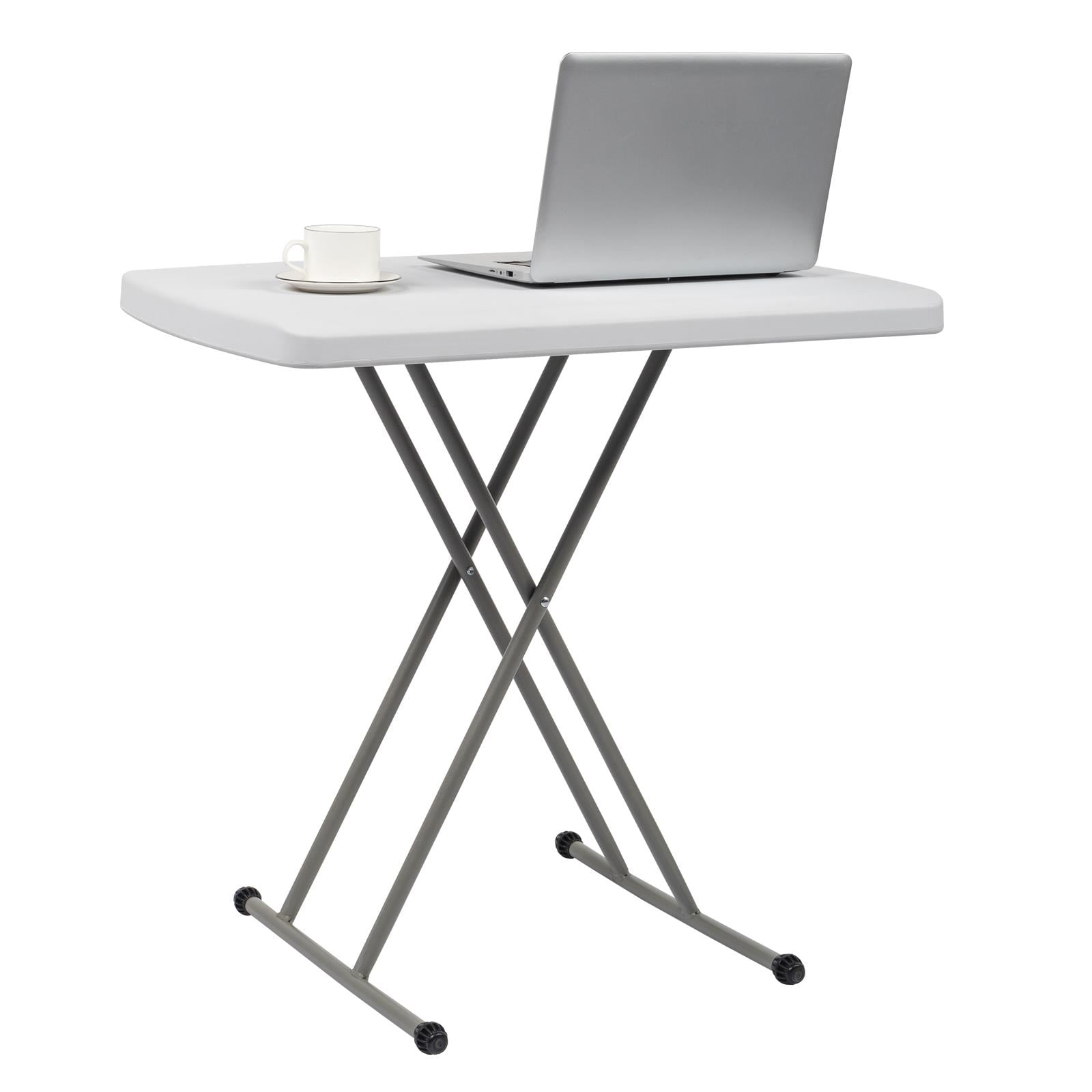 iTopRoad HDPE Folding Height-Adjustable Table Plastic Foldable Desk ...