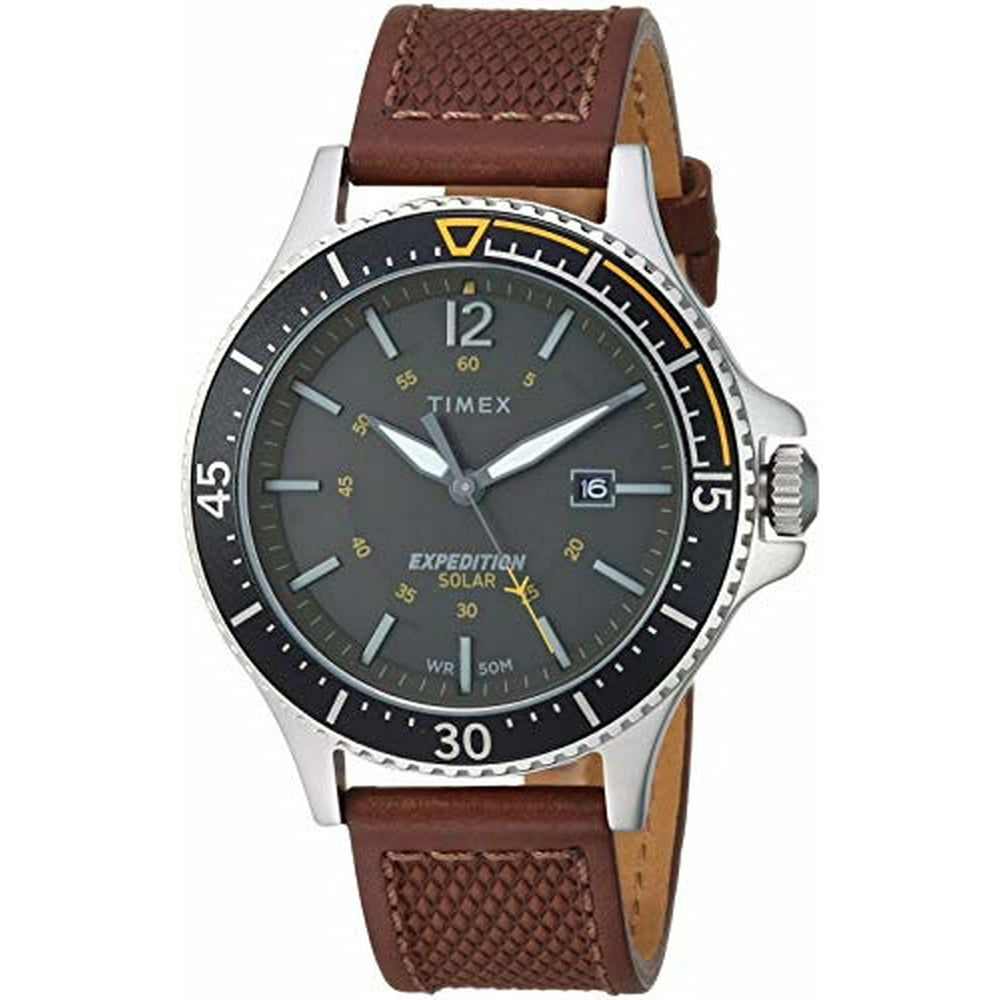 Timex - timex men's tw4b15100 expedition ranger solar brown/dark green ...