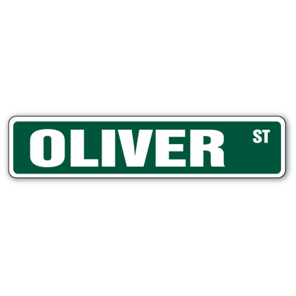 OLIVER Street Sign Childrens Name Room Sign | Indoor/Outdoor | 36" Wide ...