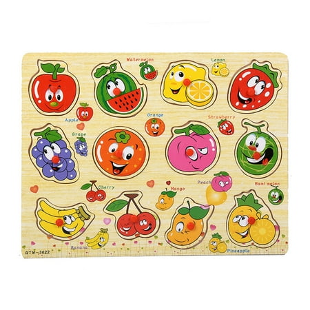 freestylehome Toys Wooden Kids Learning Number Alphabet Puzzles Baby ...