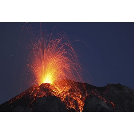 May 8, 2009 - Stromboli eruption, Aeolian Islands, north of Sicily ...