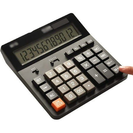 Calculator - 12-Digit LCD Big Buttons Function Electronic Calculator ...