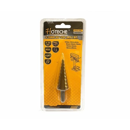 Hoteche Broca Cónica Escalonada Para Metal 4-20Mm Dorado