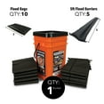 Quick Dam Grab and Go Flood Kit includes (5)- 5ft Flood Barriers (10 ...