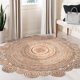 Ox Bay Bleach Natural Medallion Spiral Jute Area Rug, Beige, 4 ft ...