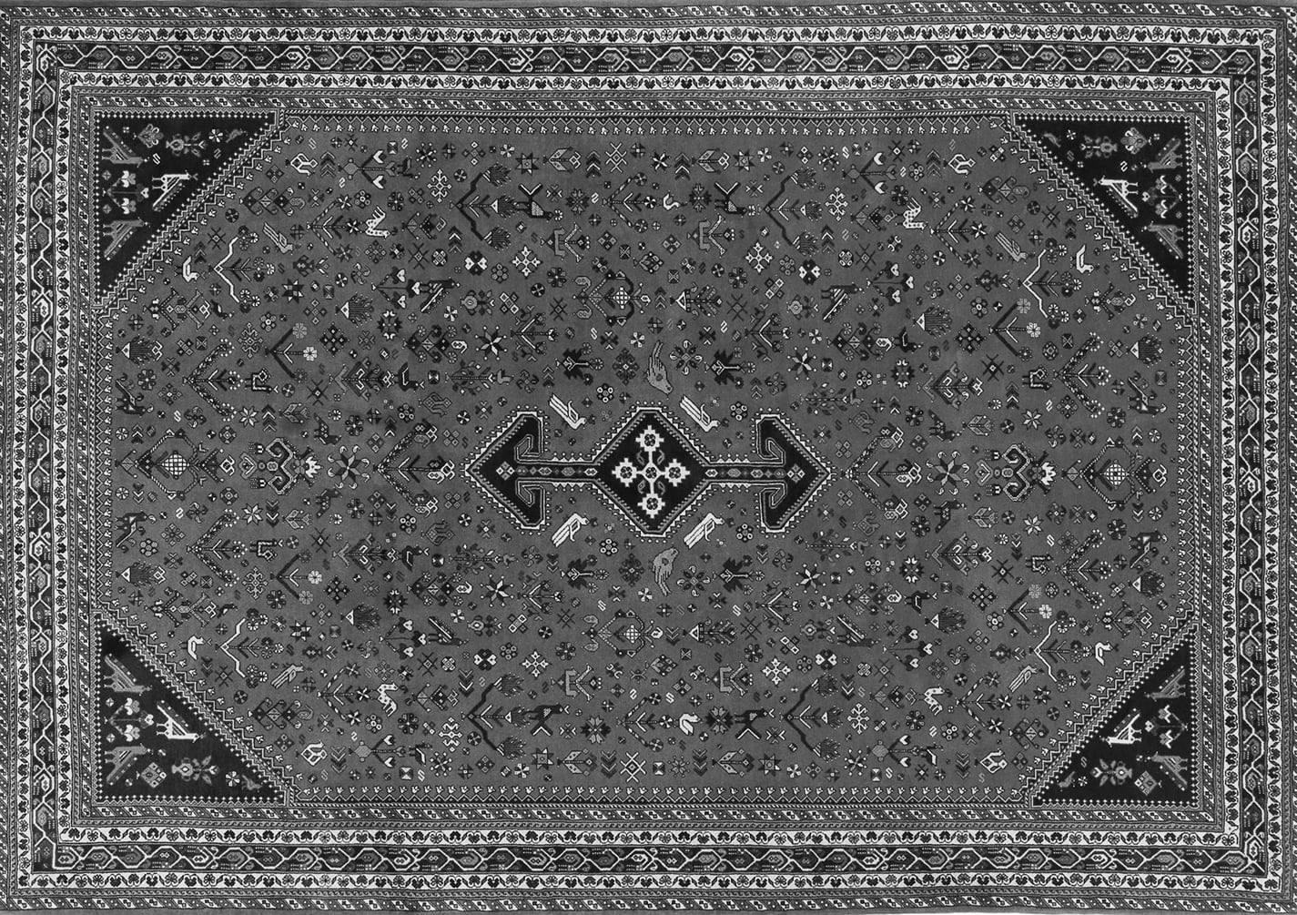 Ahgly Company Indoor Rectangle Persian Gray Traditional Area Rugs, 2' x ...