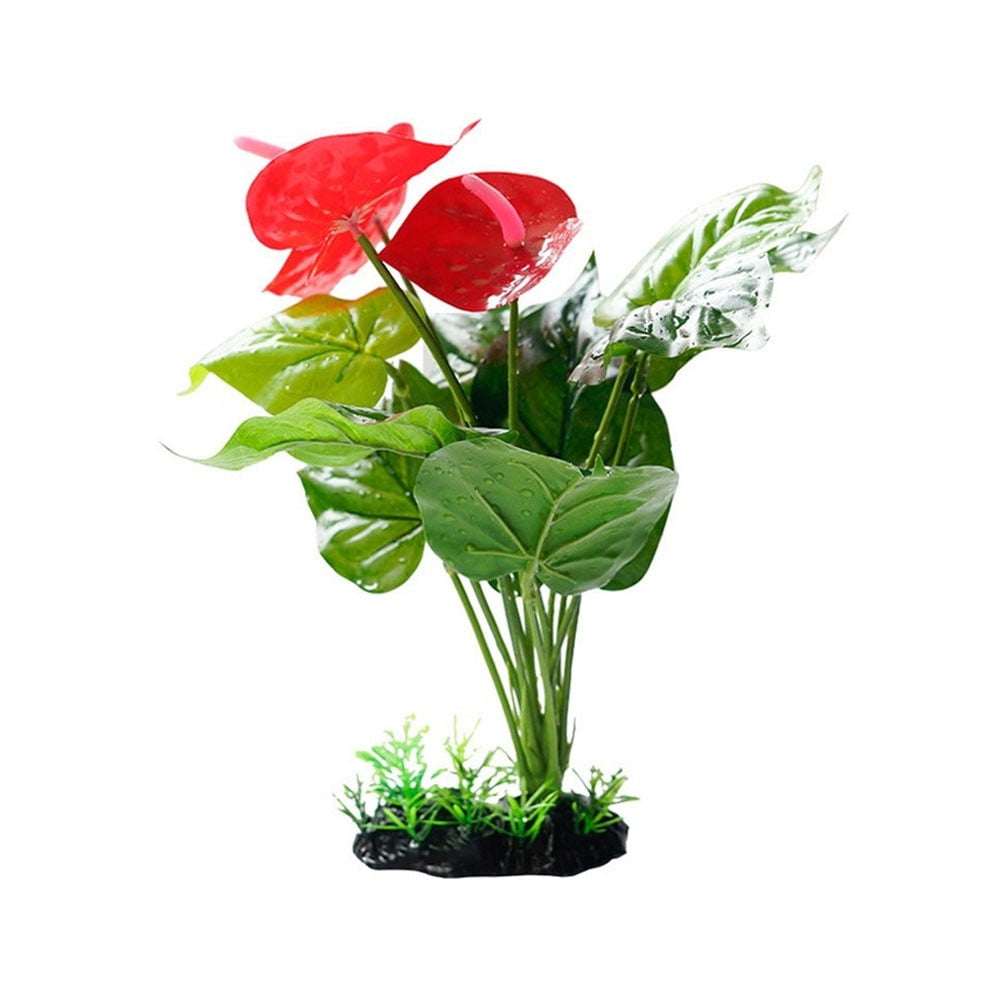 PVC plants in large aquarium，Plastic artificial plants for fish tank ...