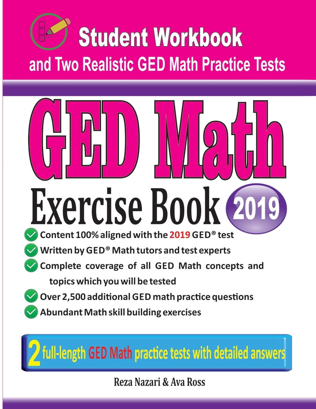 GED Math Exercise Book: Student Workbook and Two Realistic GED Math ...