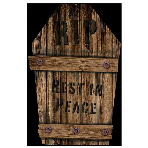 RIP Wooden Tombstone Halloween Decoration - Walmart.com - Walmart.com