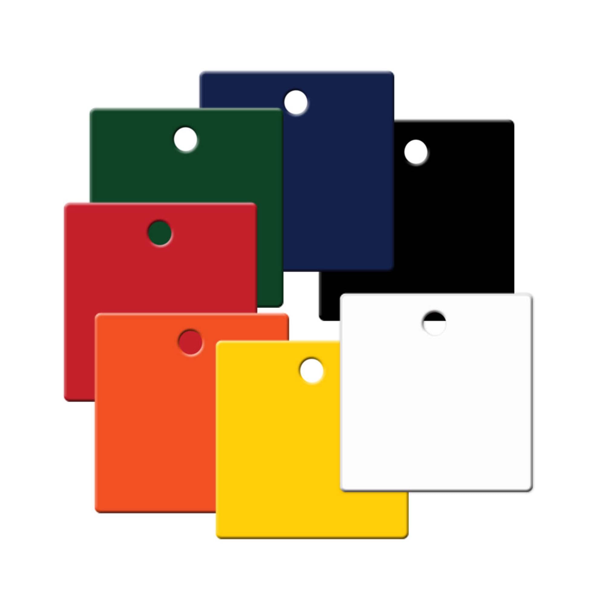 1-1/4 Blank Square Plastic Tags - Engravable - Pack/25 - Walmart.com