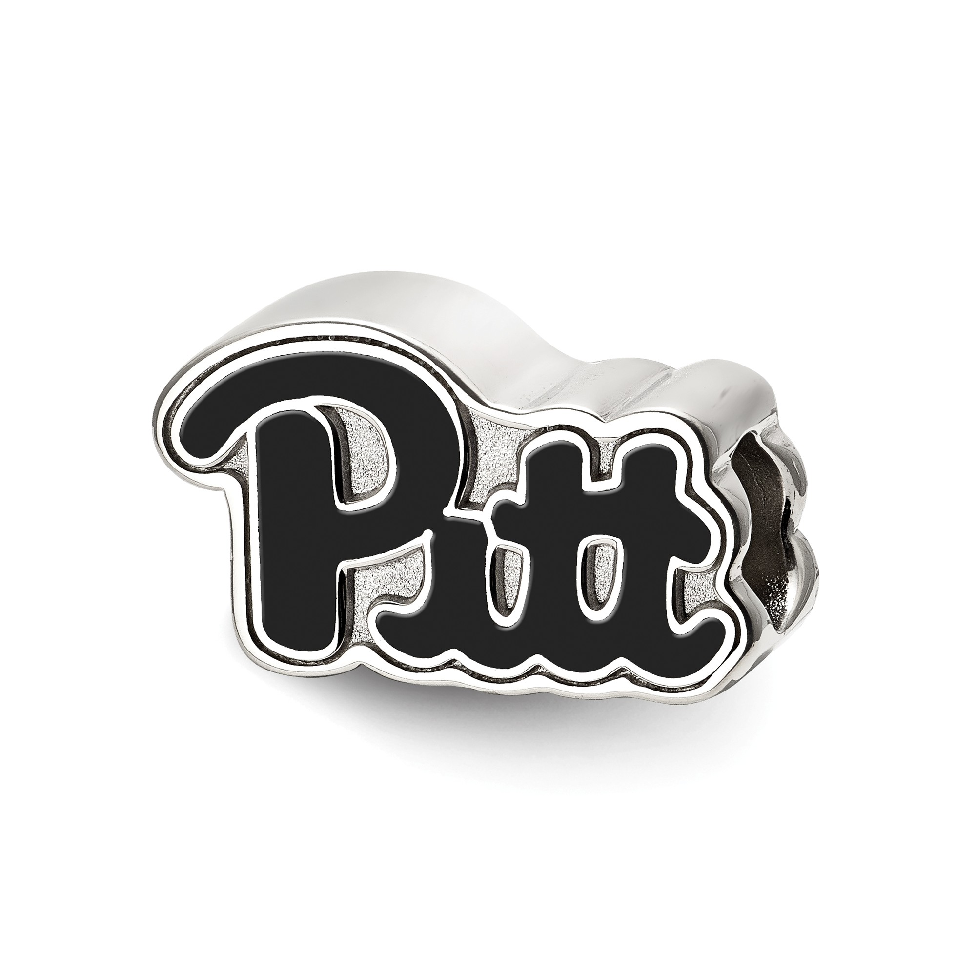 Sterling Silver LogoArt University of Pittsburgh Pitt Script Enameled ...
