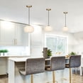 LNC Modern 1-Light Matte Gold Mini Pendant Light with Opal Glass Shade ...