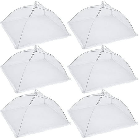 6 Pack Mesh Screen Food Cover Tents Popup Collapsible Mesh Screen Food ...