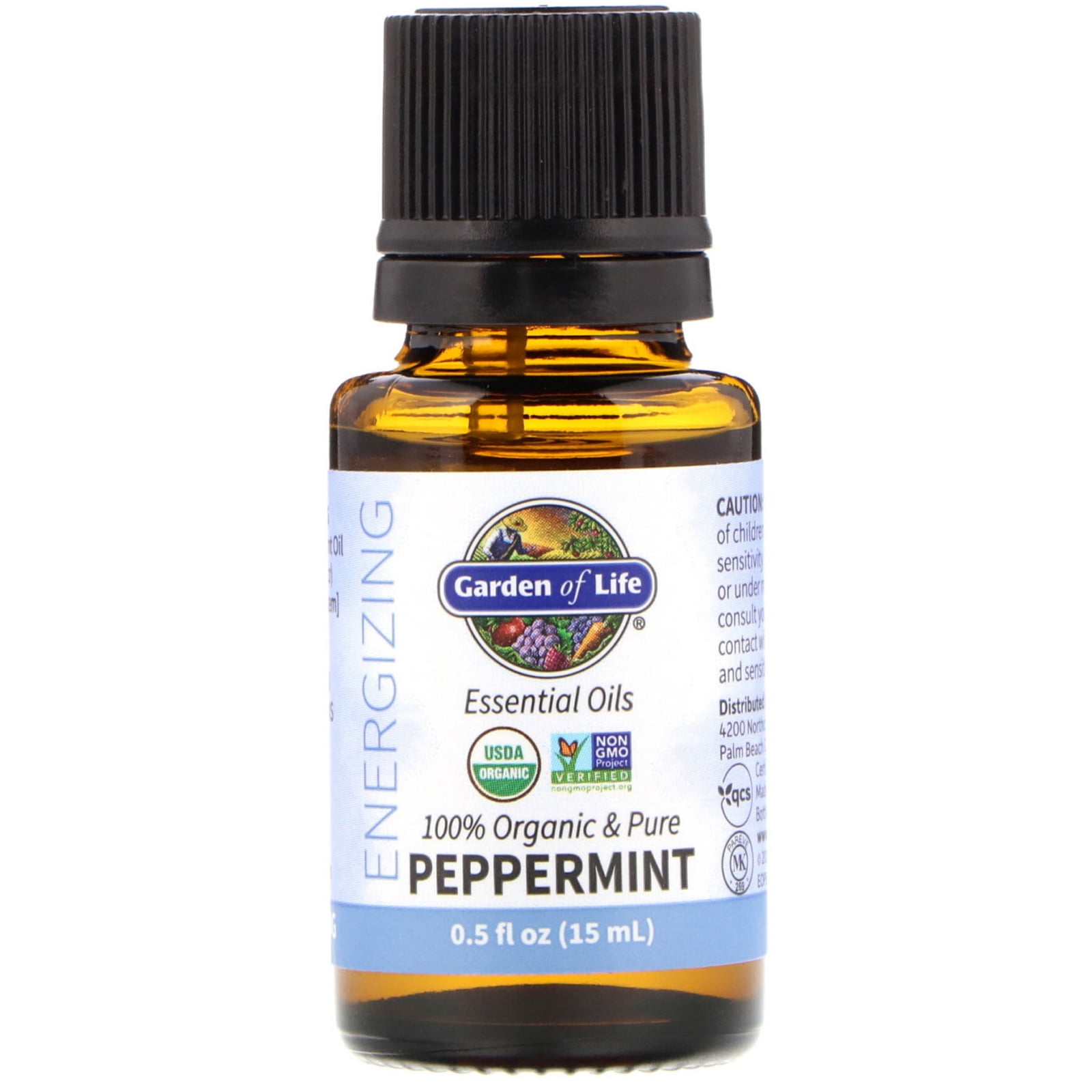 Garden of Life 100 Organic Pure Essential Oils Energizing Peppermint 0 ...