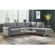 Acme Furniture Melvyn Sectional Sofa, Gray Fabric - Walmart.com