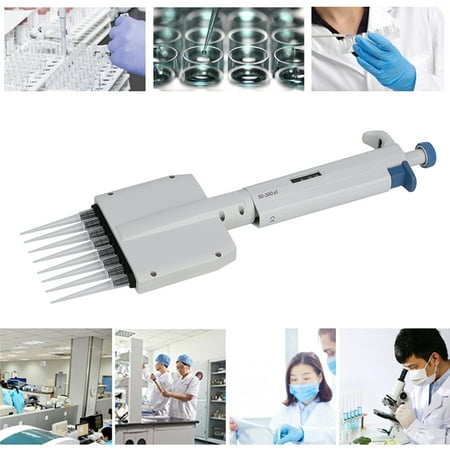 8-Channel Pipette 50-300μl Pipettor Multichannel Pipette Vraiable ...