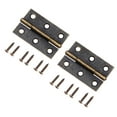 2Pcs Bronze Cabinet Door Luggage Furniture Hinge 6 Holes Decor Jewelry ...