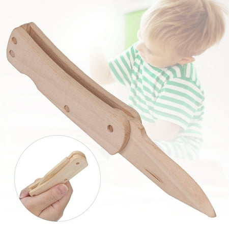 TOPINCN Kid Wood Knife Folding Pocket Knife Cutter Simulation DIY Early ...