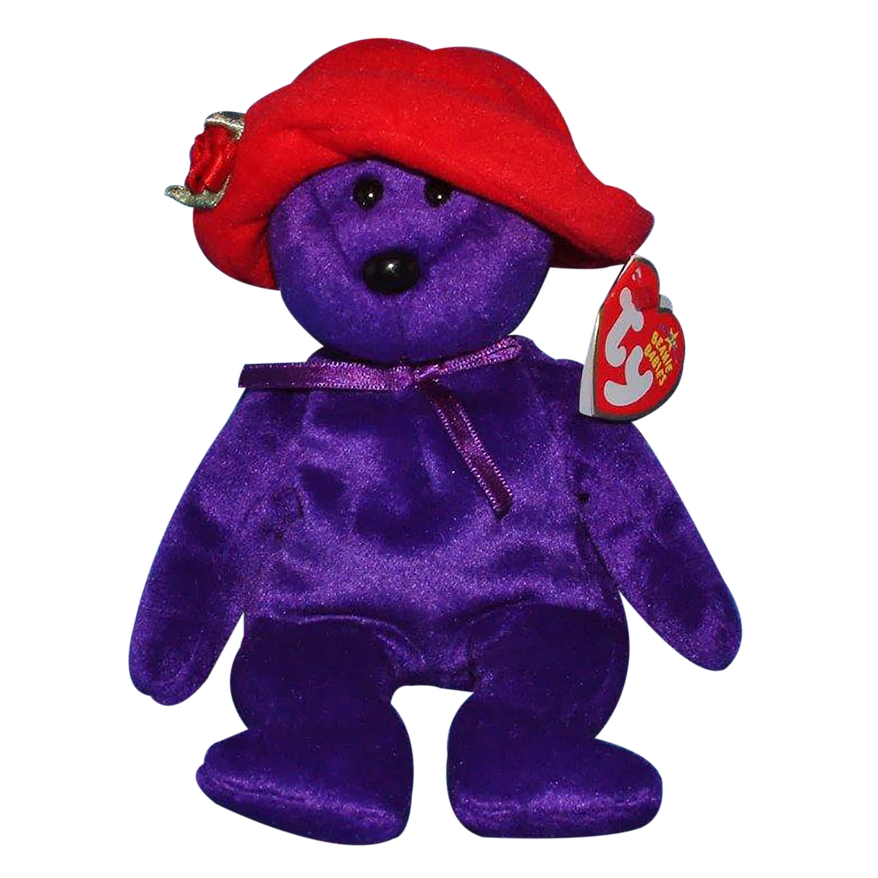 Ty Beanie Baby: Ruby the Bear | Stuffed Animal | MWMT's - Walmart.com