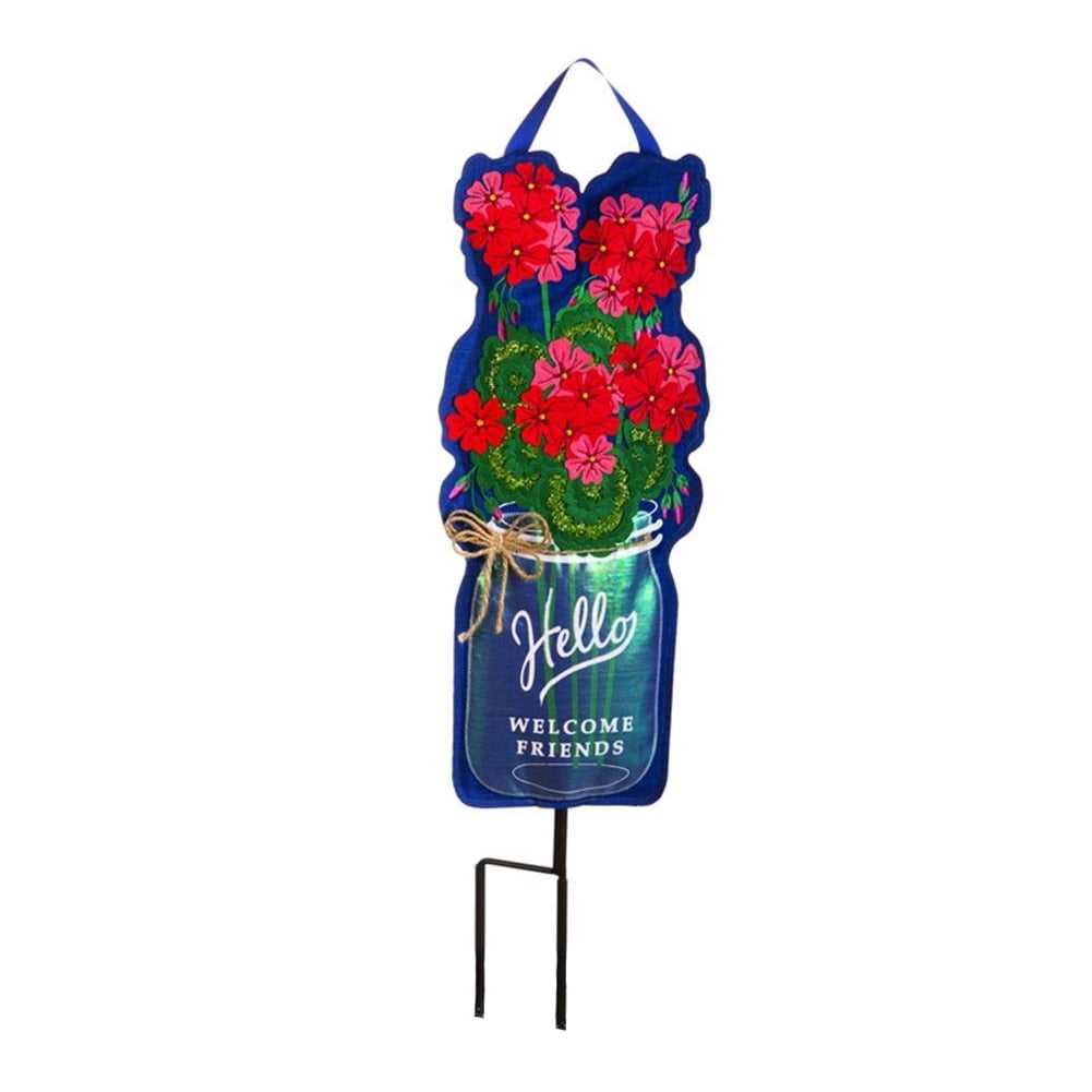 Evergreen Statement Stake Kit, 24" - Geraniums - Walmart.com