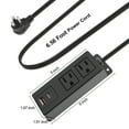 Multiple Plug Outlet with USB C 20W Wall Mounted Power Strip Under Desk ...