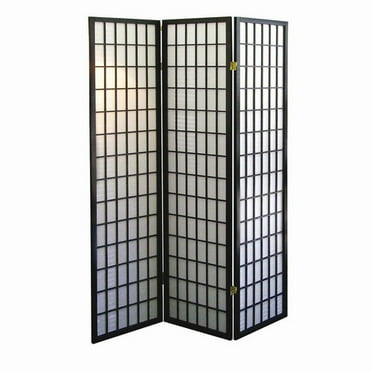 GTU Furniture Japanese Style 4 Panels Wood Shoji Room Divider Screen ...