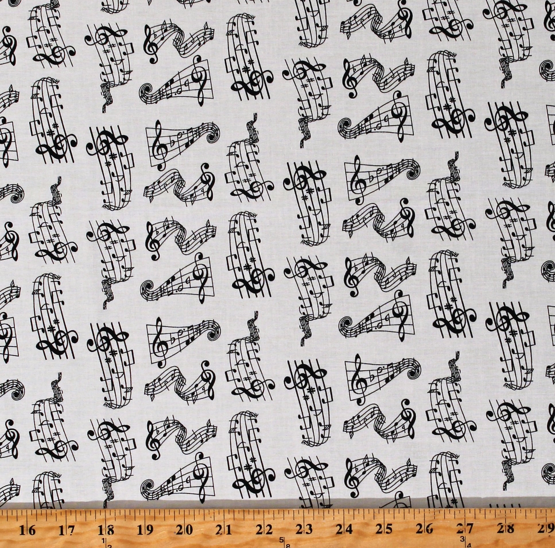 Cotton Music Notes Sheet Music Sharps Flats Treble Clefs Musicians Band ...