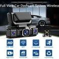 Wireless Full View Car Dashcam System, 360° Car DVR WiFi 4 Channels ...