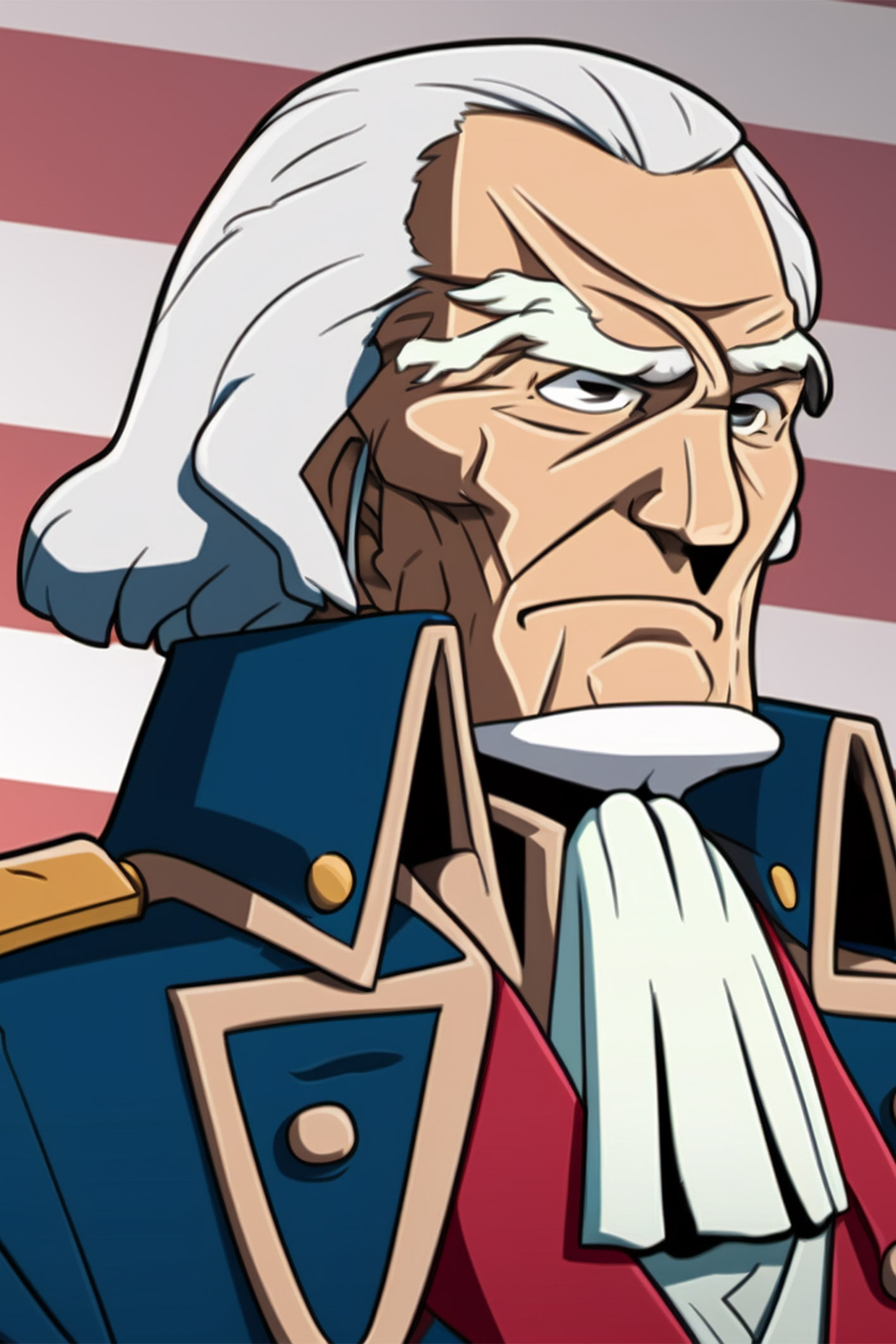 24x36 gallery poster, George Washington Anime artwork p2 - Walmart.com