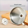 5.1 Inch 304 Stainless Steel Kitchen Funnel, Food-Grade Metal Transfer ...