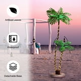 Outdoor Solar Powered LED Decorative Palm Trees for Patio and Christmas ...