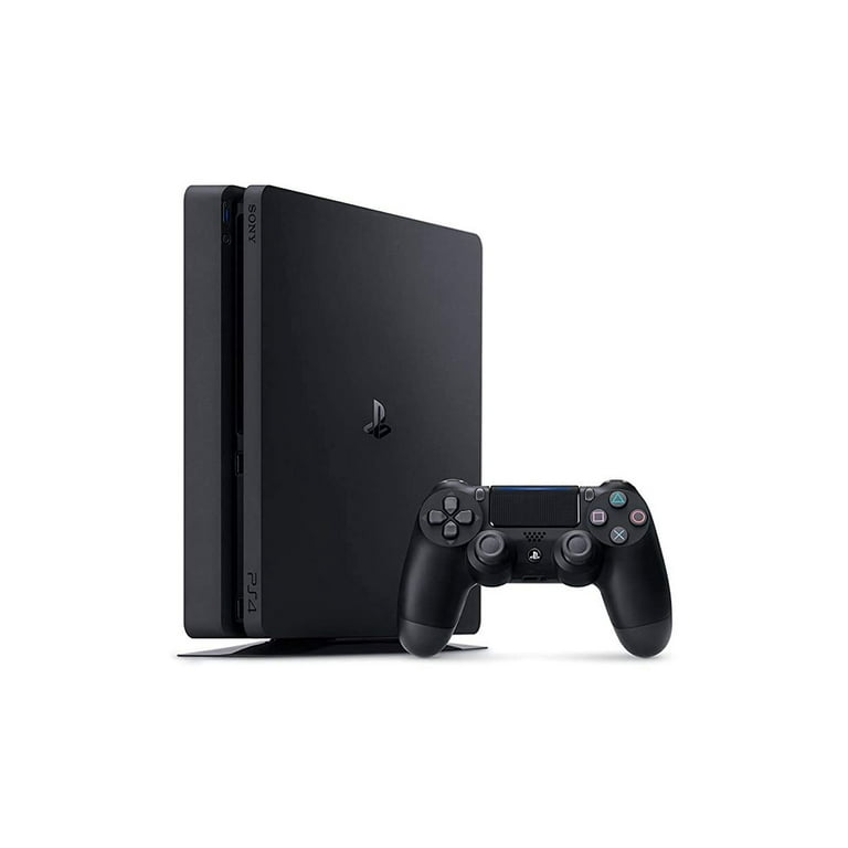 Sony 2215A PlayStation 4 Slim 500GB Gaming Console Black 2 Controller Included with GTA V Game BOLT AXTION Bundle Lke New