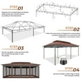 COBIZI 12x20 Outdoor Gazebo with Mosquito Net, Large Canopy, Double ...