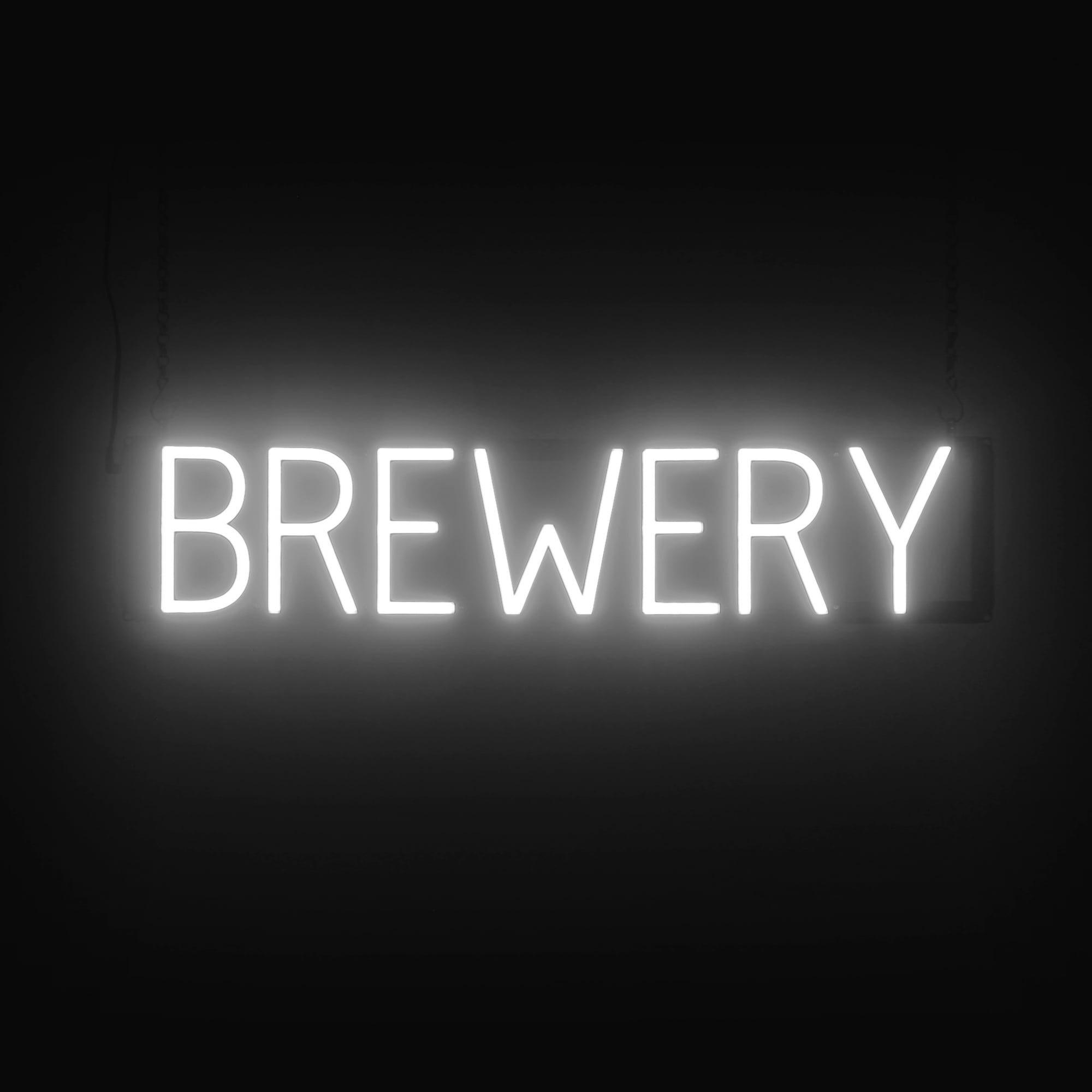 SpellBrite BREWERY LED Sign for Business. 29.1" x 6.3" White BREWERY ...