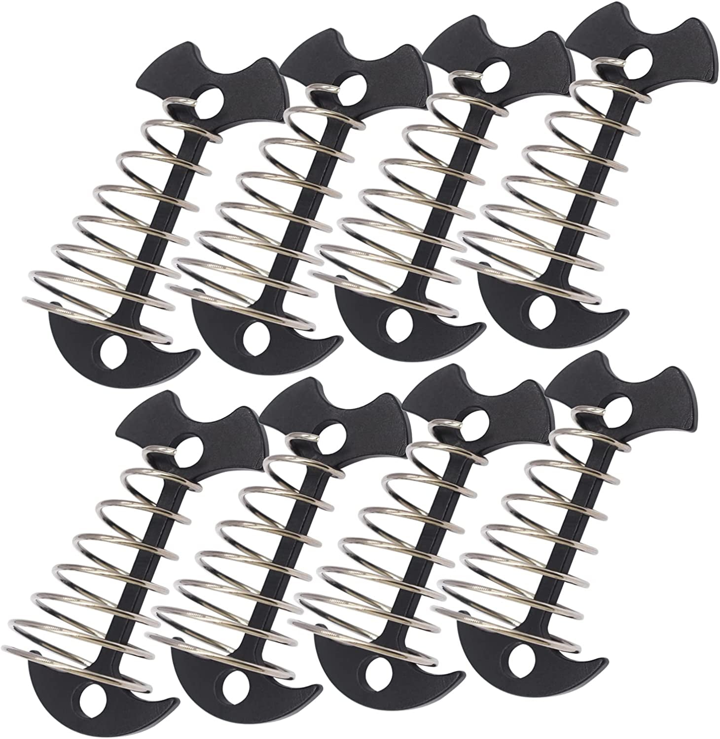 Bytiyar 8 pcs Aluminium Alloy 3 inch Fishbone Tent Stakes Deck Anchor ...