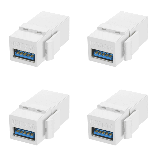 USB 3.0 Keystone Jack Inserta Adaptador Conector A (blanco) | Walmart ...