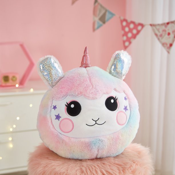 Heritage Club 10" Cloud Fill Smooshie Pillow, Llamacorn - Walmart.com