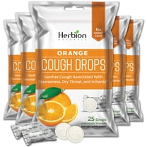 Herbion Naturals Cough Drops with Natural Orange Flavor, Sugar-Free ...