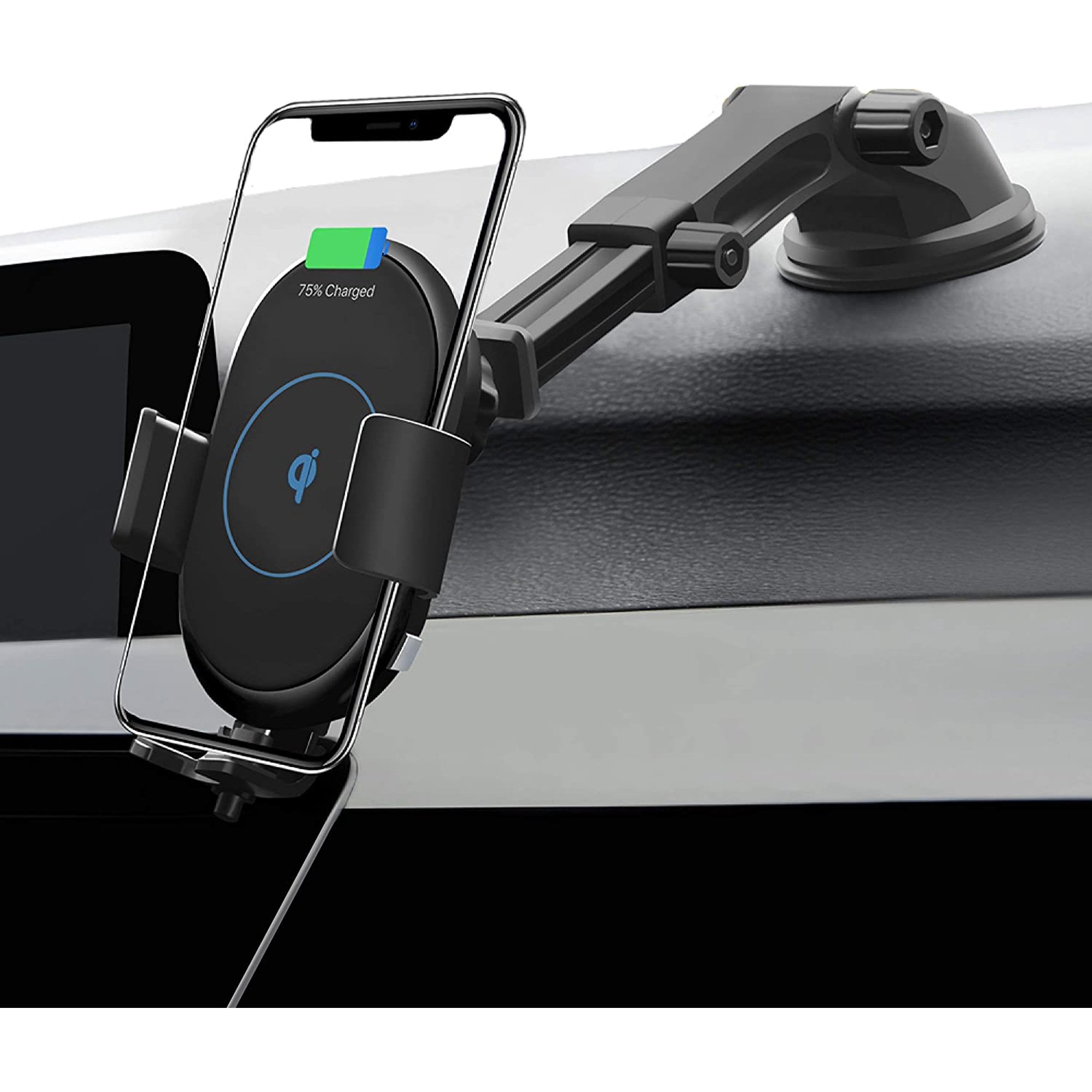Tovo Wireless Car Mount Charger, Fast Charging, Auto-Clamping, Qi ...