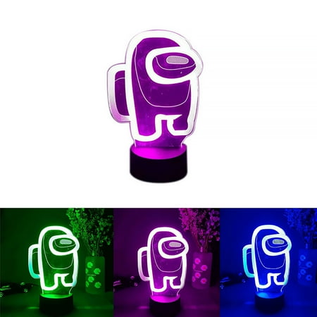 Among Us 3D Illusion Table Lamp 16 Colors Illusion Night Light ...
